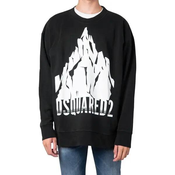 Dsquared2 Cotton Logo Sweatshirt - Black