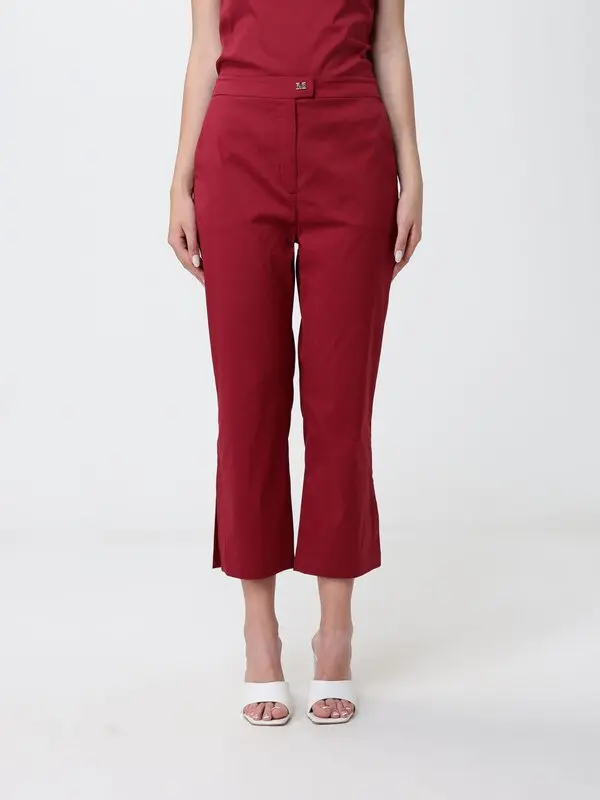 Max Mara Tailored Wide Leg Pants - Red