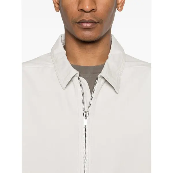 Rick Owens Zip-up Shirt Jacket - Cream