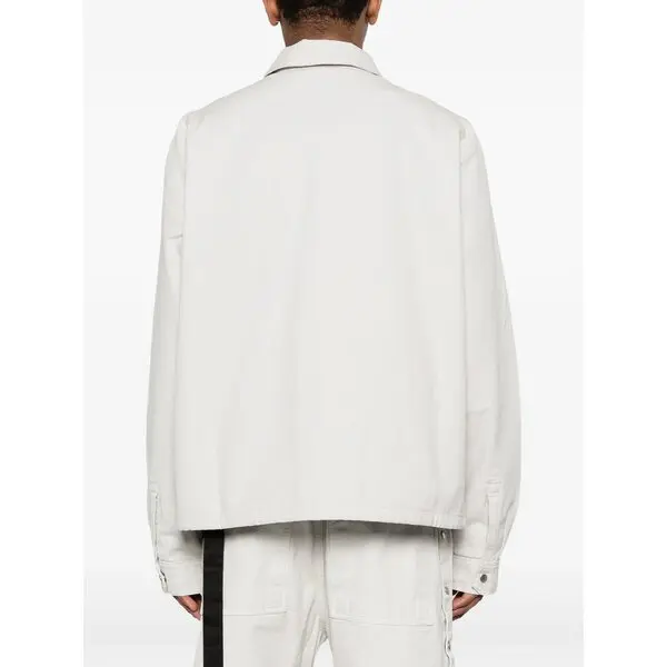 Rick Owens Zip-up Shirt Jacket - Cream