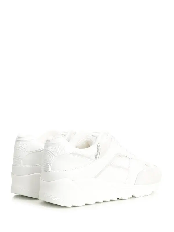 Saint Laurent Bump" Sneakers In Smooth Leather And Suede - White