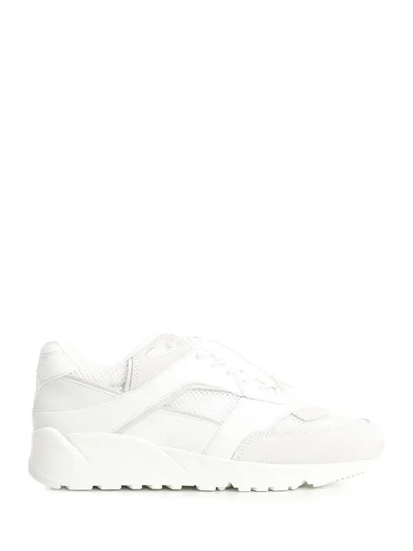 Saint Laurent Bump" Sneakers In Smooth Leather And Suede - White