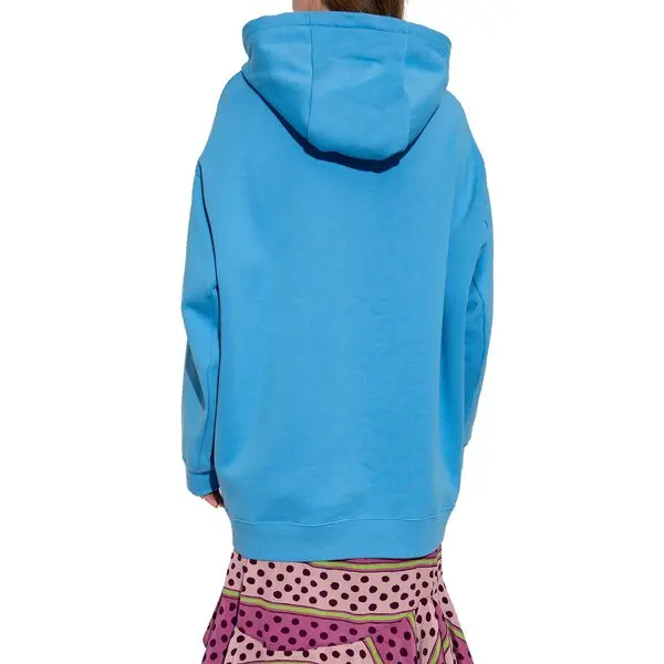 Marni Oversized Hooded Sweatshirt With Kangaroo Pocket And Logo Detail