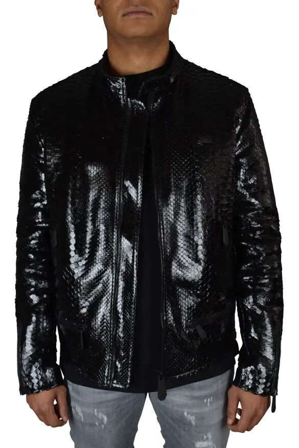 Philipp Plein Python Biker Jacket
