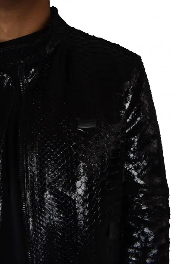 Philipp Plein Python Biker Jacket