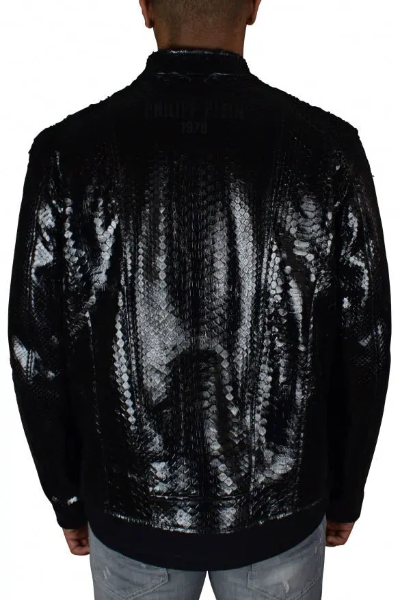 Philipp Plein Python Biker Jacket