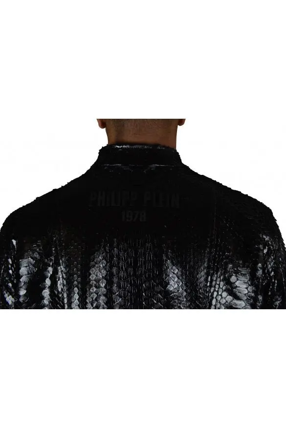 Philipp Plein Python Biker Jacket