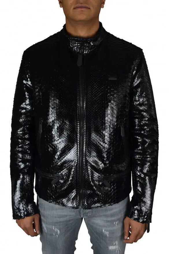 Philipp Plein Python Biker Jacket