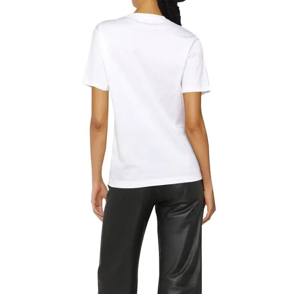 FERRAGAMO Floral Embroidered Cotton T-shirt