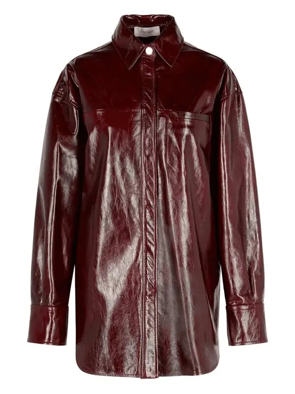 Sportmax Nappa Leather Shirt - Red