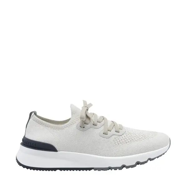 Brunello Cucinelli Cotton Lace-up Sneakers - White
