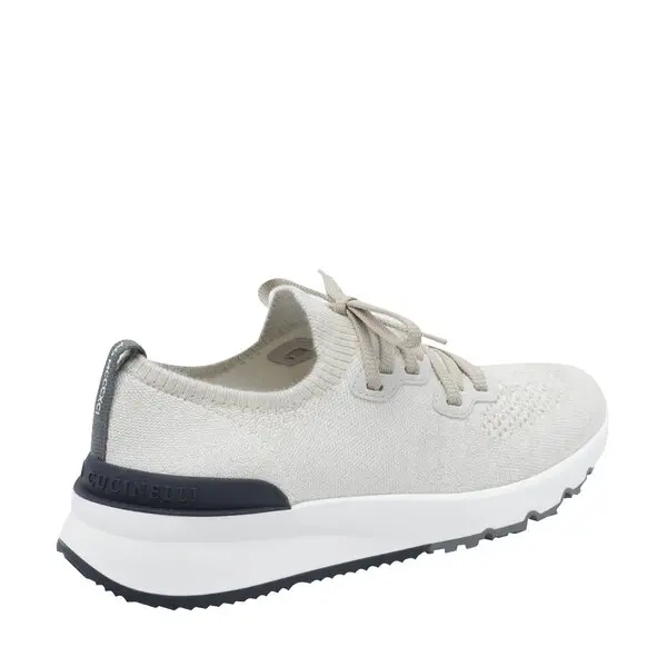 Brunello Cucinelli Cotton Lace-up Sneakers - White