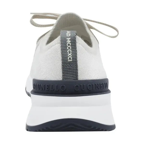 Brunello Cucinelli Cotton Lace-up Sneakers - White