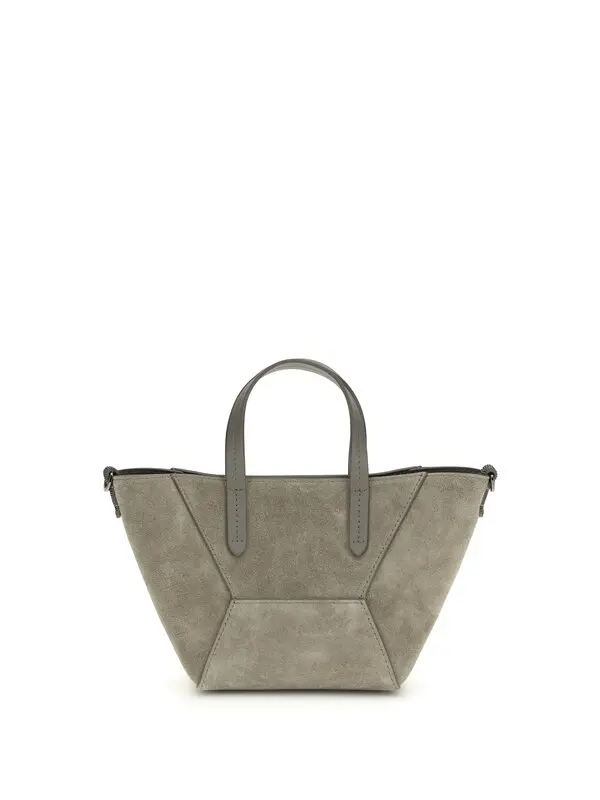 Brunello Cucinelli Suede Shoulder Bag - Brown