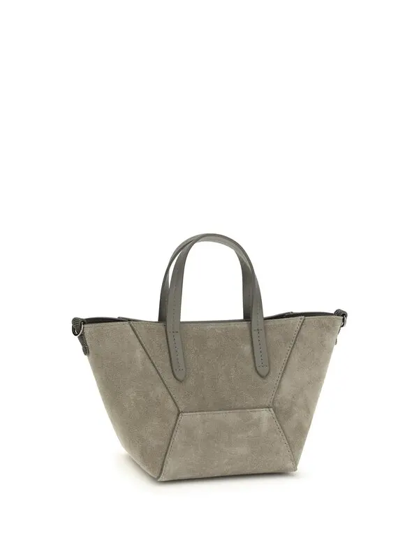 Brunello Cucinelli Suede Shoulder Bag - Brown