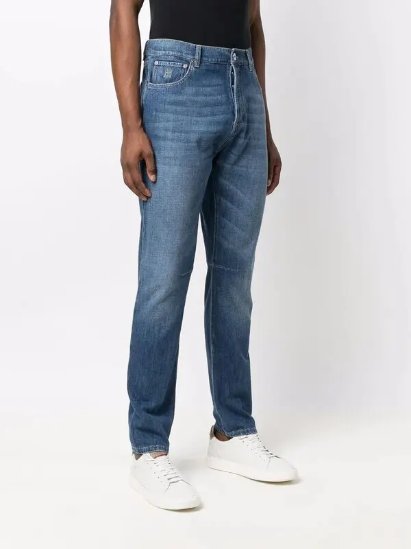 Brunello Cucinelli Straight-leg Jeans With Faded Effect - Blue