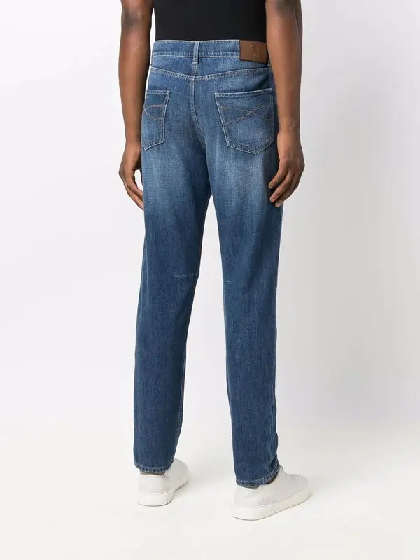 Brunello Cucinelli Straight-leg Jeans With Faded Effect - Blue
