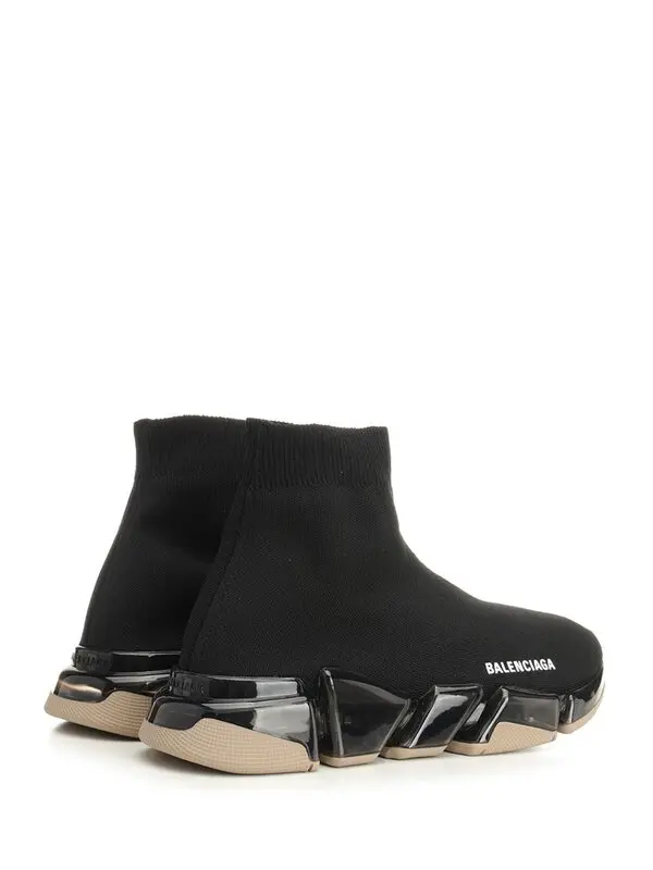 Balenciaga Speed 2.0 Full Clear Sole Sneaker - Black