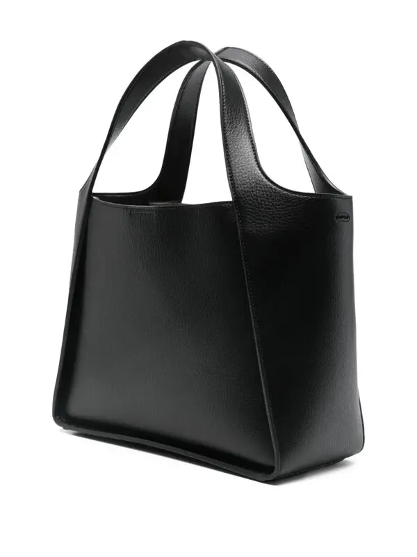 Stella McCartney Logo Detail Leather Tote Bag - Black