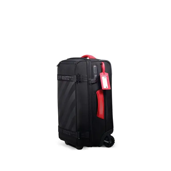 Off-White Diagonal Stripe Top Handle Luggage