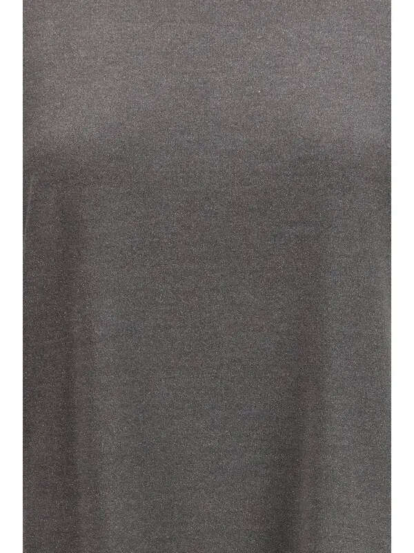 Brunello Cucinelli Cashmere Glitter T-shirt - Gray