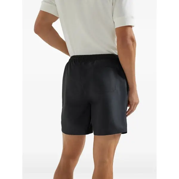 Brunello Cucinelli Beachwear Swim Shorts With Logo Detail - Black