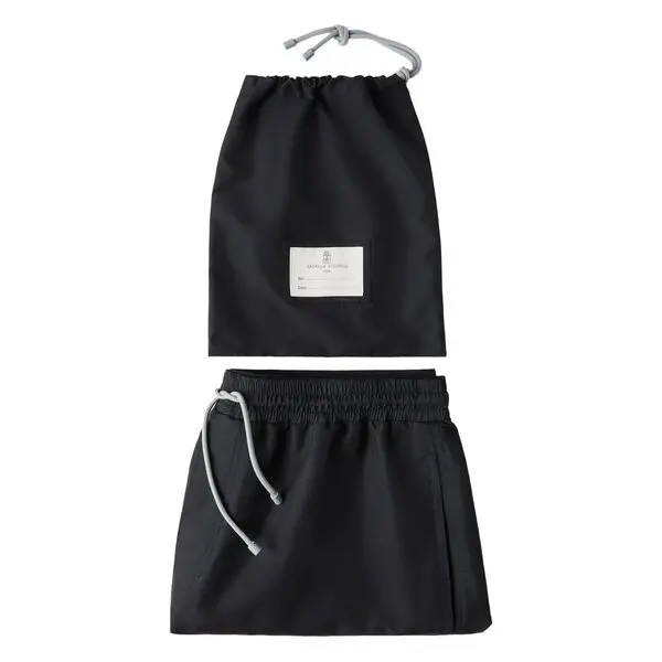 Brunello Cucinelli Beachwear Swim Shorts With Logo Detail - Black