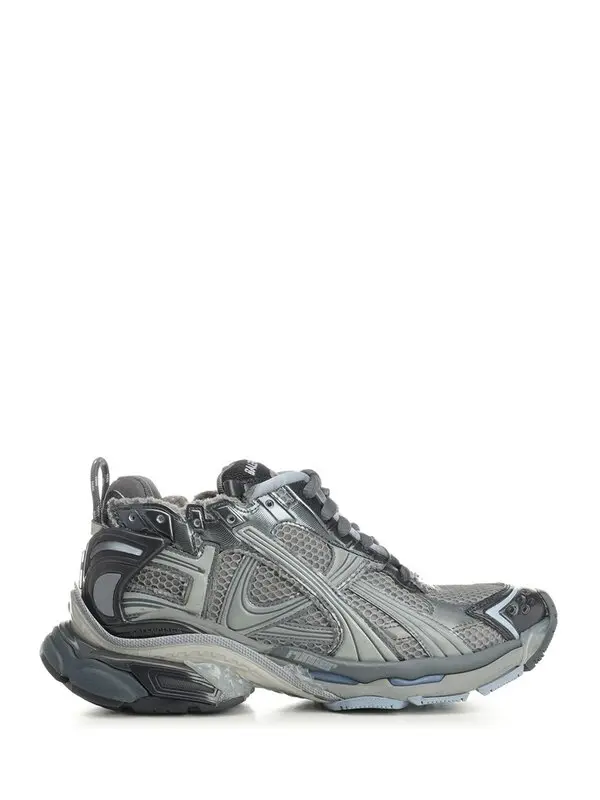 Balenciaga Runner Sneakers In Mesh And Nylon - Gray