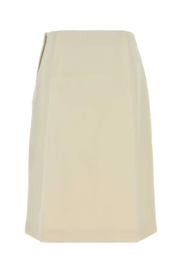 JIL SANDER Ivory Crepe Skirt