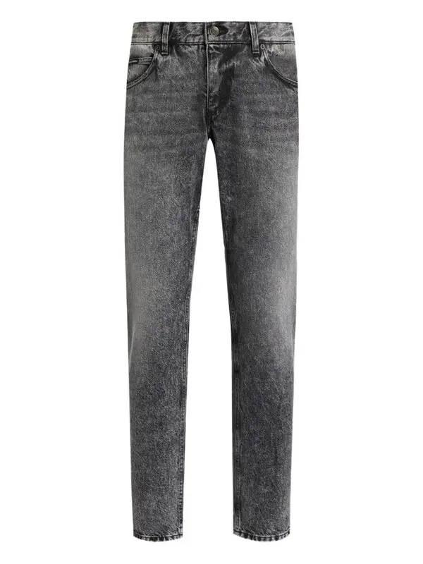 Dolce & Gabbana Jeans With Logo Plaque - Gray