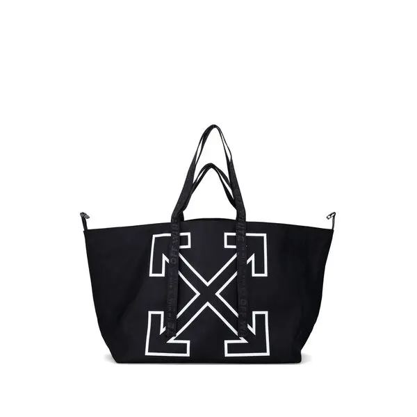 Off-White Tote Bag With Arrow Print - Black
