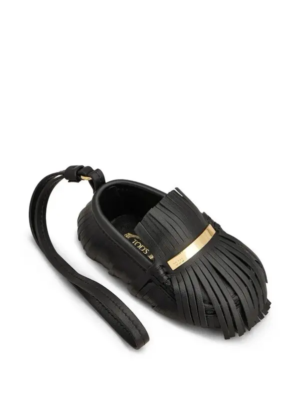 TOD'S Gommino Leather Charm - Black