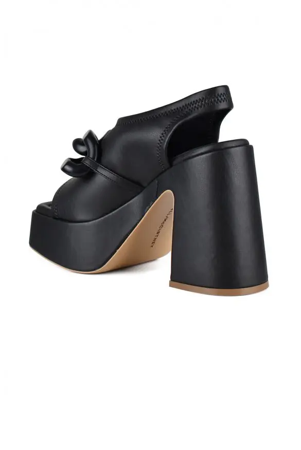 Stella McCartney Skyla Chain Detail Platform Sandals - Black