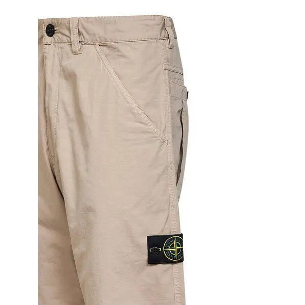 Stone Island Straight-leg Cotton Trousers