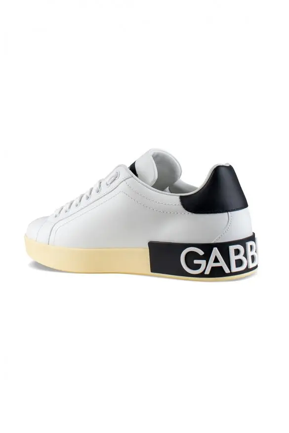 Dolce & Gabbana Portofino Low-top Sneakers With Logo Detailing - White