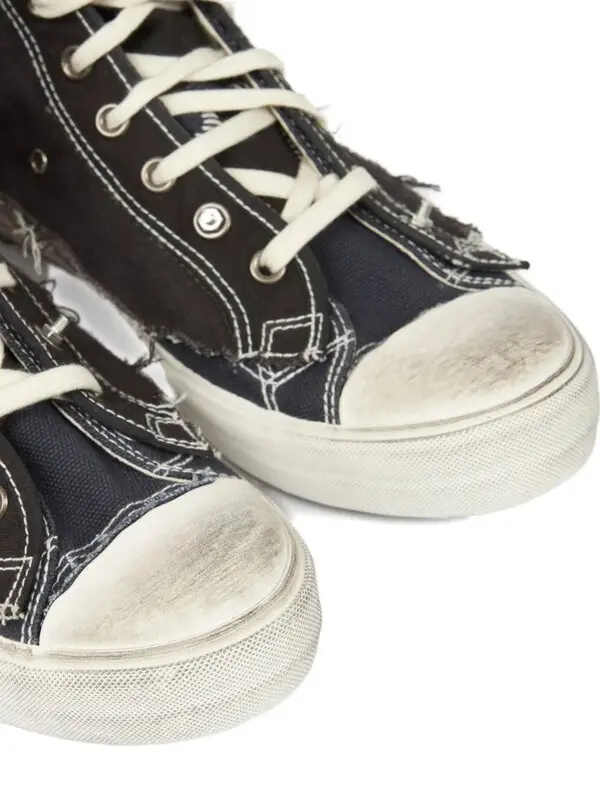 MAISON MARGIELA High-top Sneakers With Distressed Effect