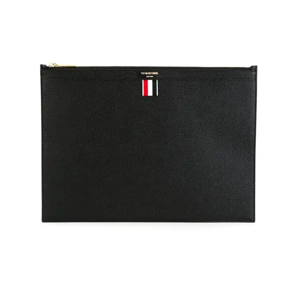 Thom Browne Leather Laptop Bag - Black