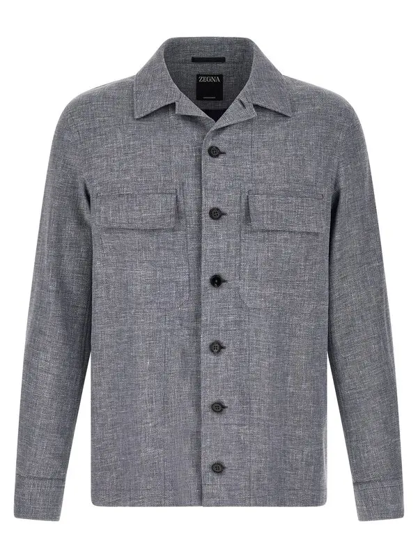 Zegna Crossover' Overshirt - Blue
