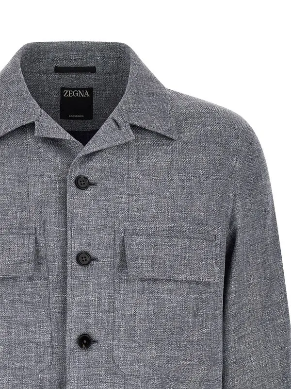 Zegna Crossover' Overshirt - Blue