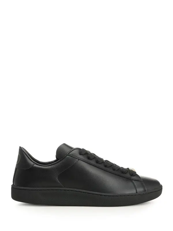 Valentino Garavani Royco Leather Lace-up Sneakers - Black