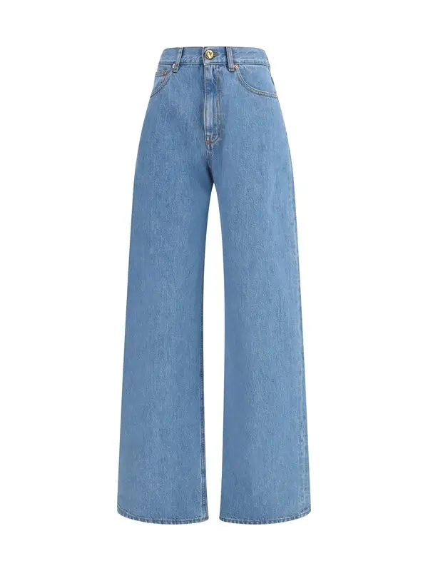 BLAZÉ MILANO Wide Leg Nariida Jeans - Blue