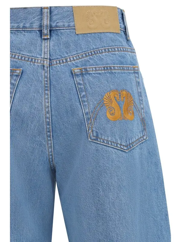BLAZÉ MILANO Wide Leg Nariida Jeans - Blue