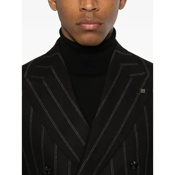 Tagliatore Suits Double Breasted Suits - Black