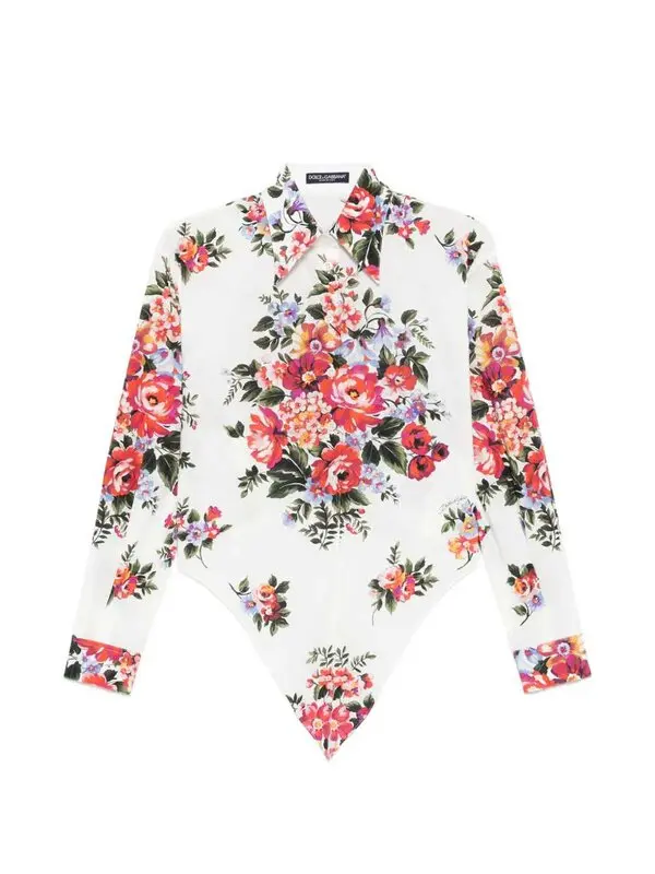Dolce & Gabbana Long-sleeved Floral Shirt - Multicolor