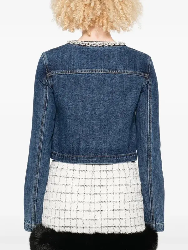 SELF-PORTRAIT Embellished Denim Jacket