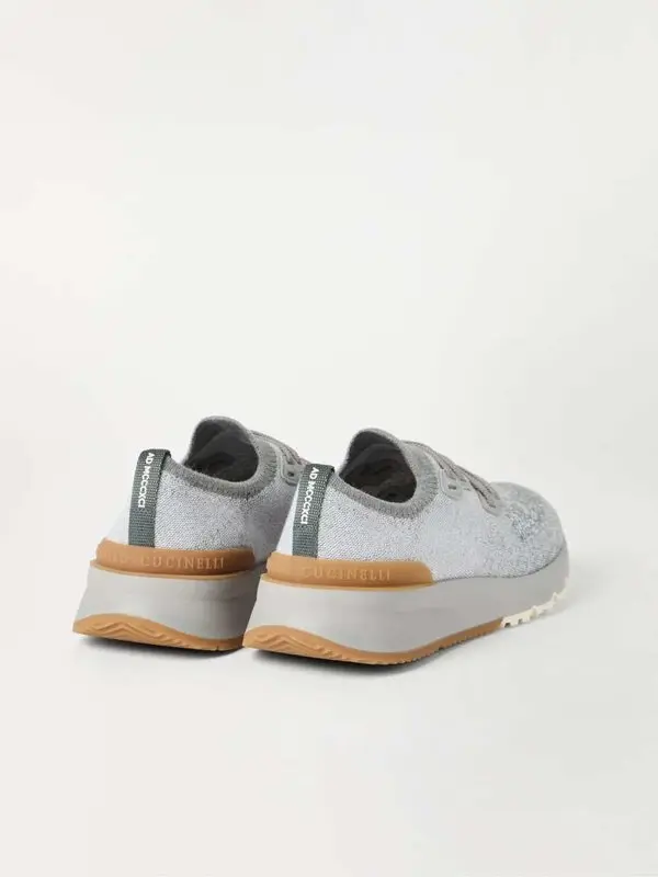 Brunello Cucinelli Knit Lace-up Sneakers