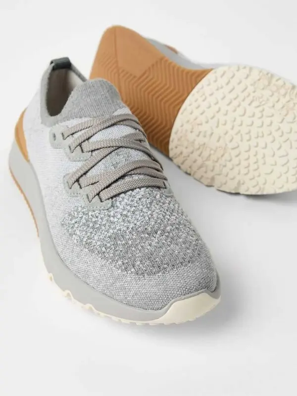 Brunello Cucinelli Knit Lace-up Sneakers