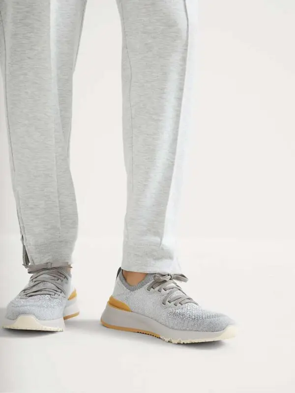 Brunello Cucinelli Knit Lace-up Sneakers