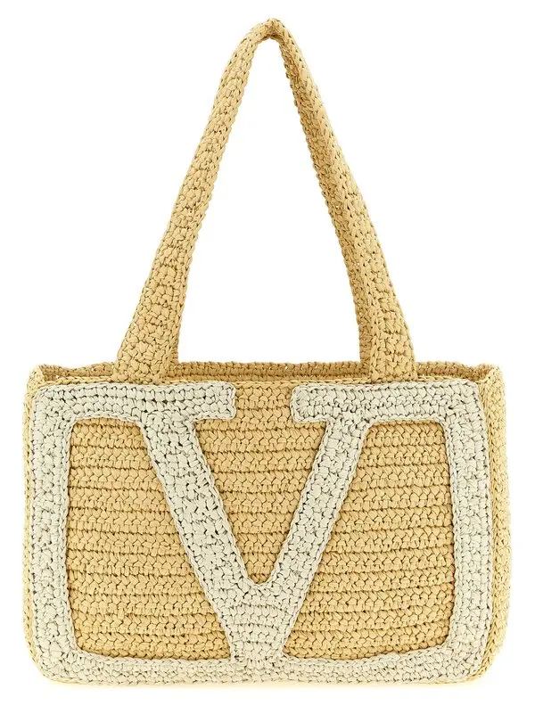 Valentino Garavani Viva Superstar Midi Shopping Bag - Cream