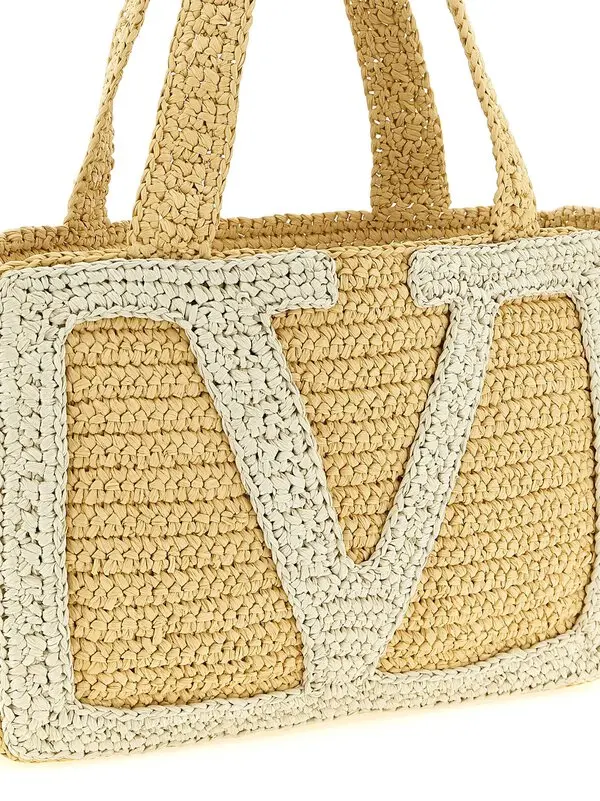 Valentino Garavani Viva Superstar Midi Shopping Bag - White